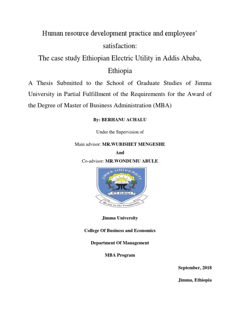 Birhanu Achalu-12 | PDF | Human Resource Management | Job Satisfaction