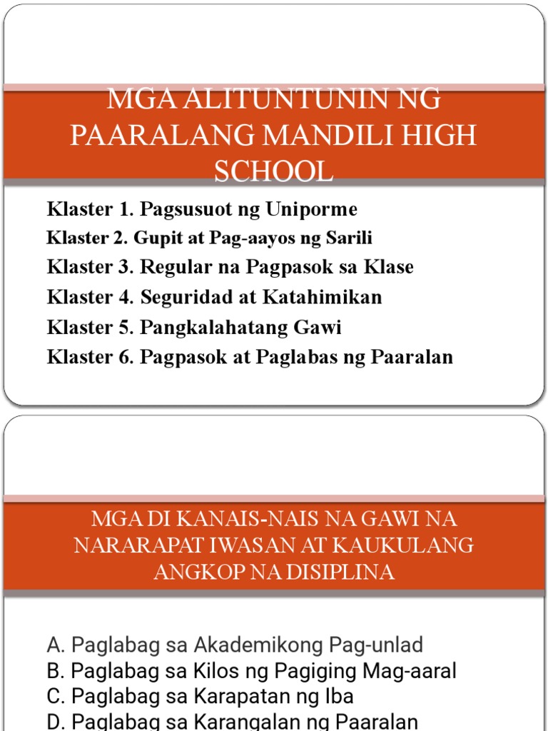 Mga Alituntunin Presentation | PDF