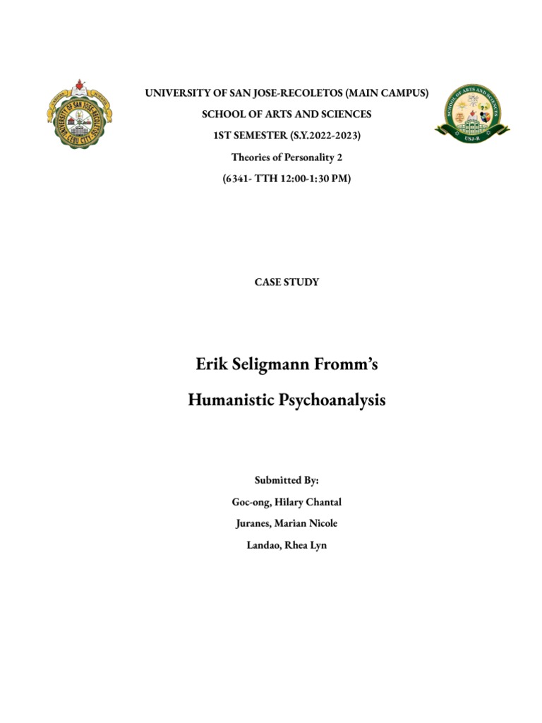 Fromm's Humanistic Psychoanalysis - Case Study | PDF | Humanistic ...