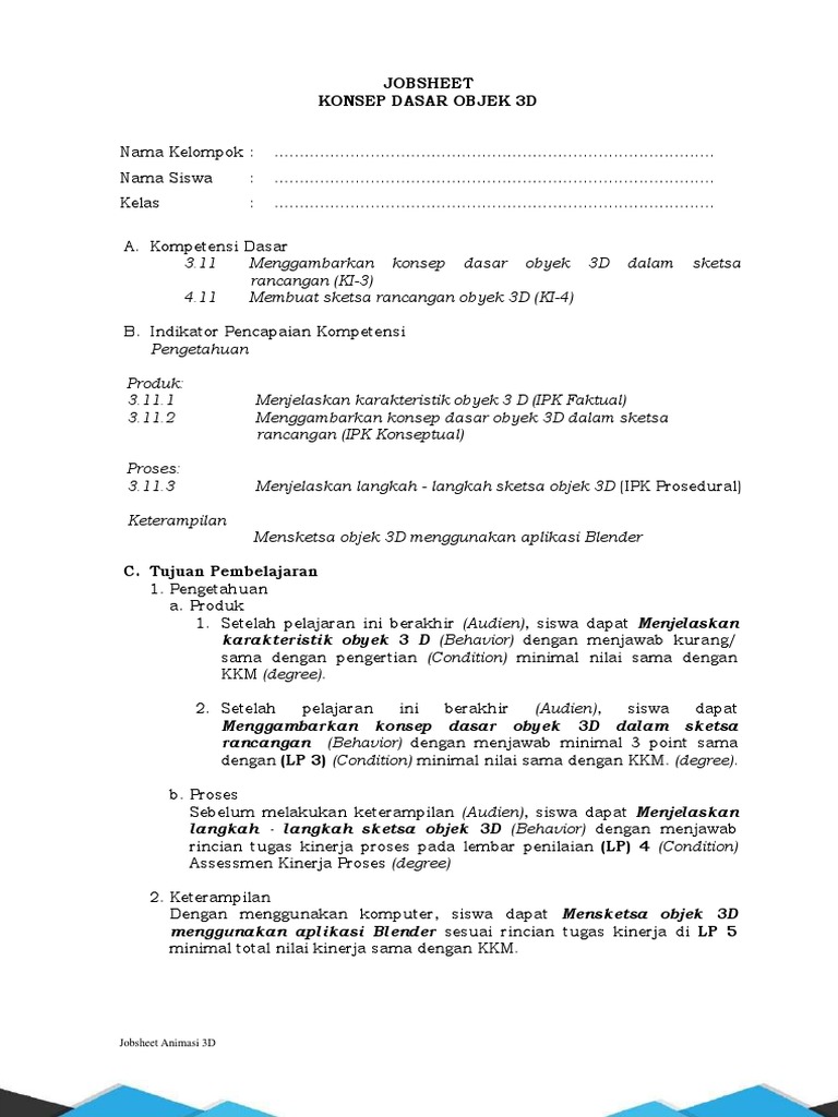 Jobsheet RPP 1 OK | PDF