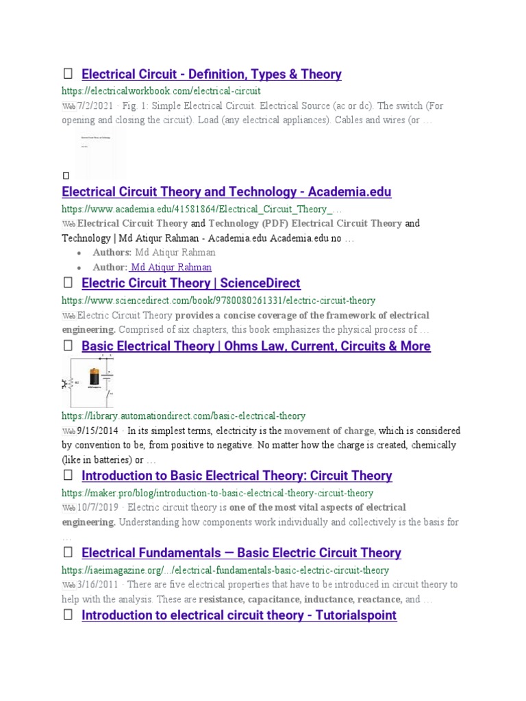 Electrical Circuit Basics | PDF