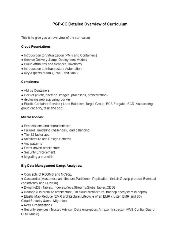 Comprehensive Cloud Computing Curriculum | PDF | Microsoft Azure | Cloud Computing