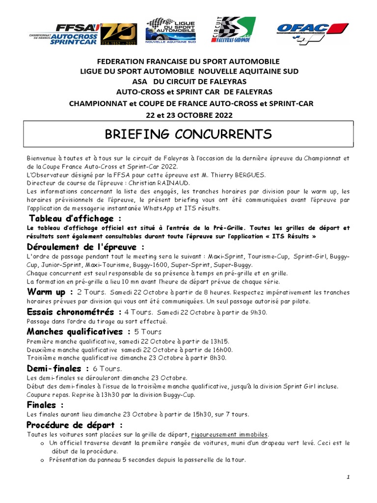 Briefing Pilotes | PDF