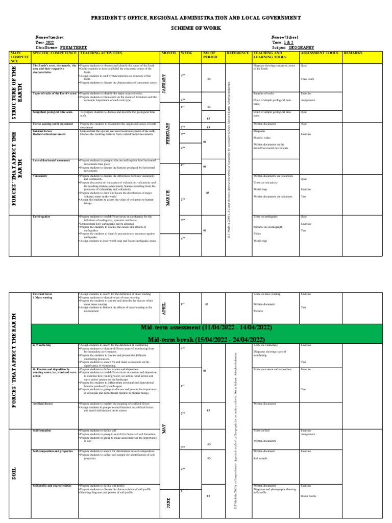 Geography Form 3 New | Download Free PDF | Earthquakes | Geology