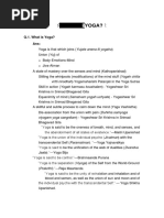 Yoga MCQs with Answers for Exams | PDF