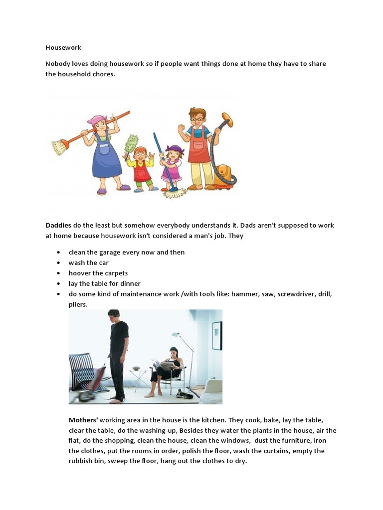 Sharing Household Chores Between Family Members | PDF