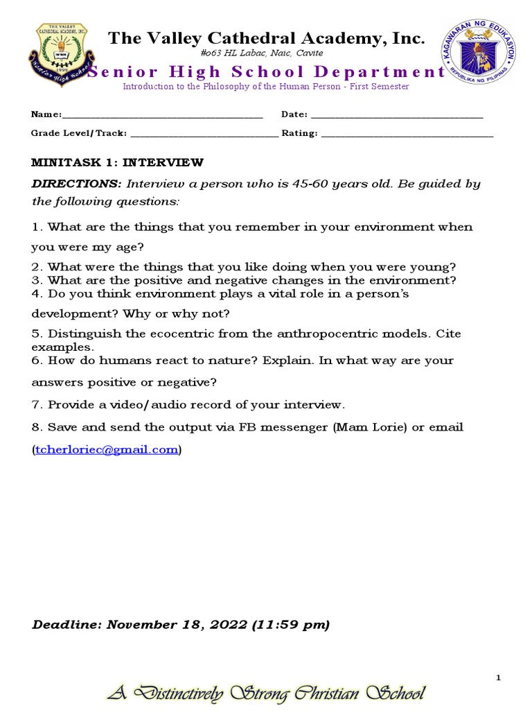 Mini Task 1 Less 4 Pdf
