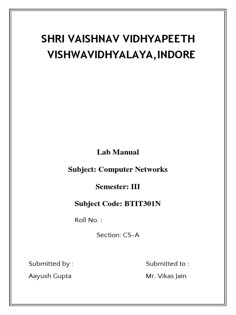 Computer Networks Lab Guide | PDF | Network Switch | Network Topology