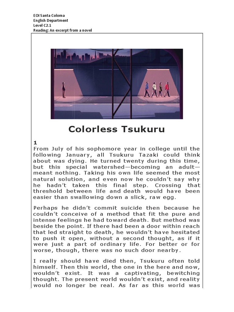 Colorless Tsukuru - English C2 | PDF