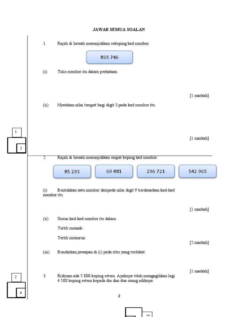 Jawab Semua Soalan | PDF