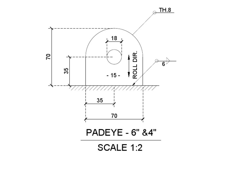 01 Standard Payeye Design Cut Drawing PADEYES 1 | PDF