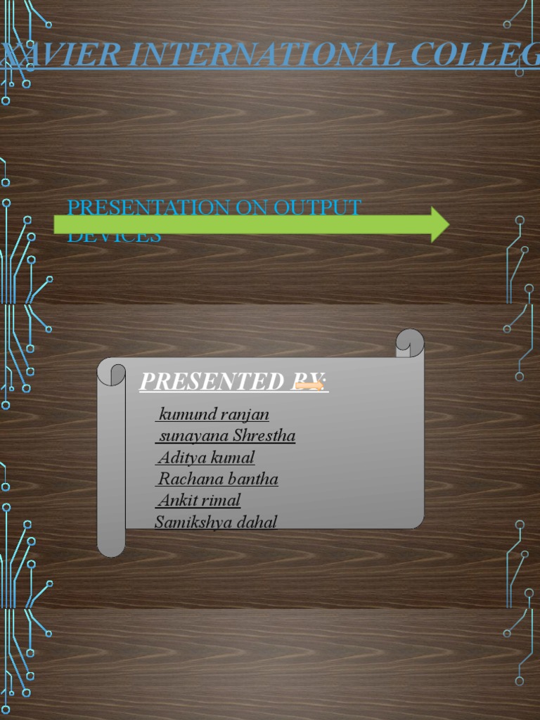 Presentation of Output Devices | PDF