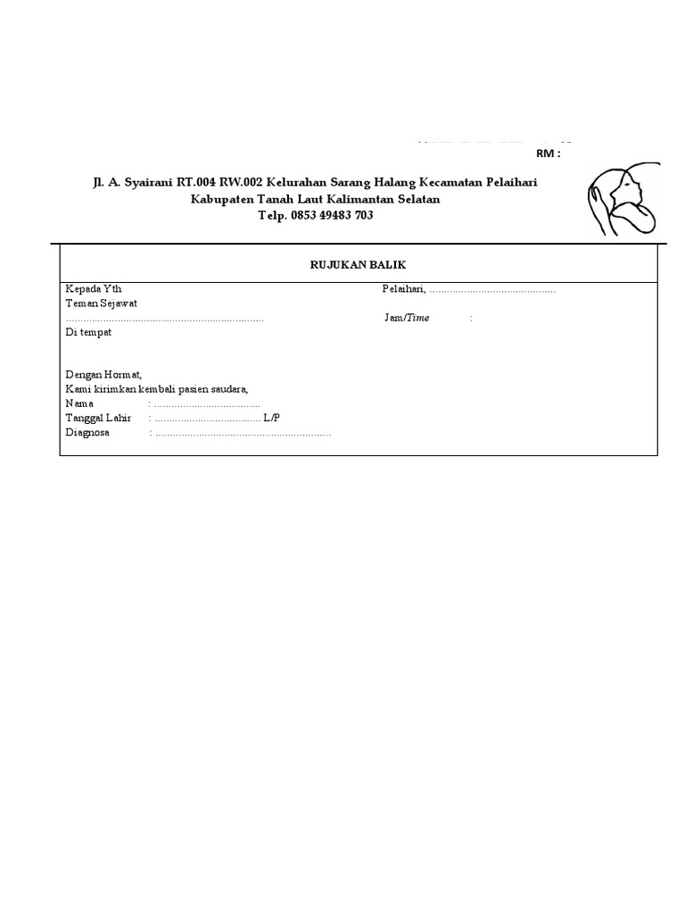 Formulir RUJUKAN BALIK | PDF