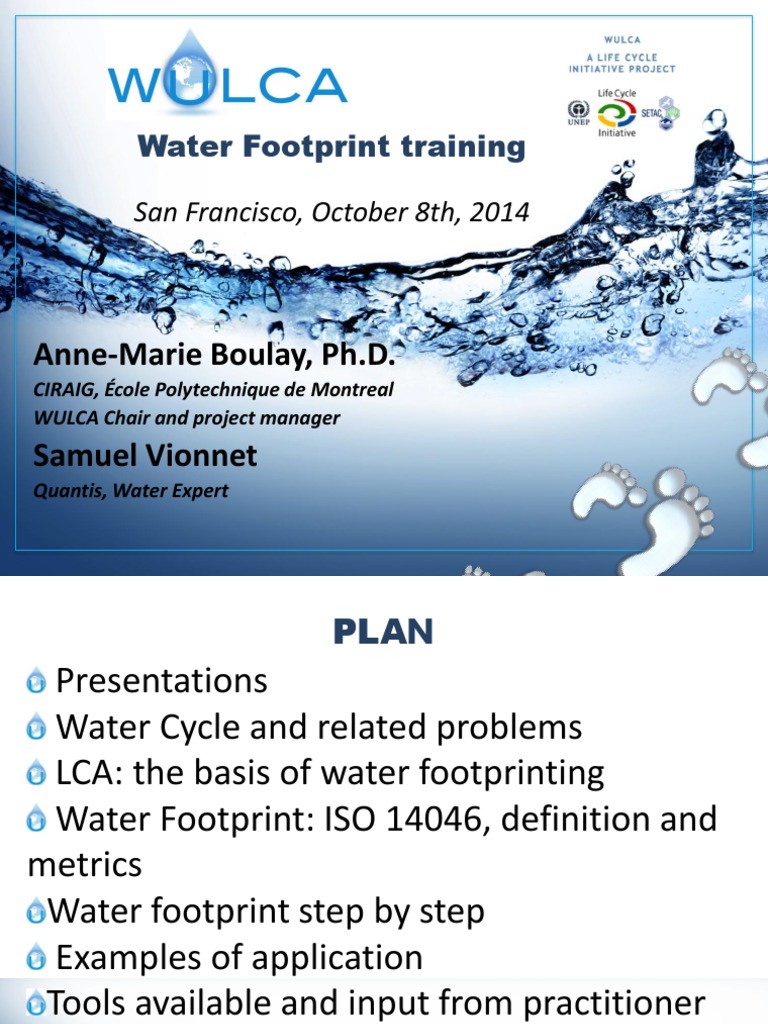 Water_Footprint_training_sanfrancisco2014 | PDF | Life Cycle Assessment ...