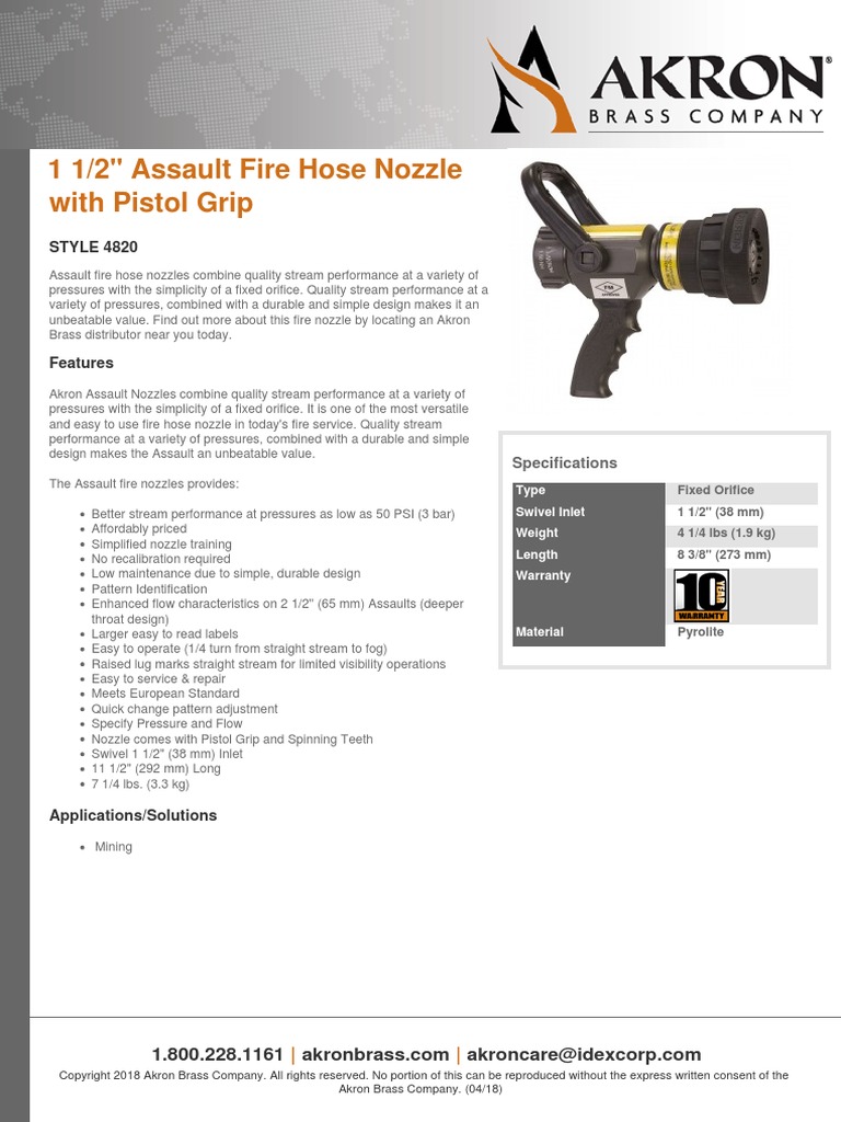 Akron Style 4820 New | PDF | Nozzle | Mechanical Engineering