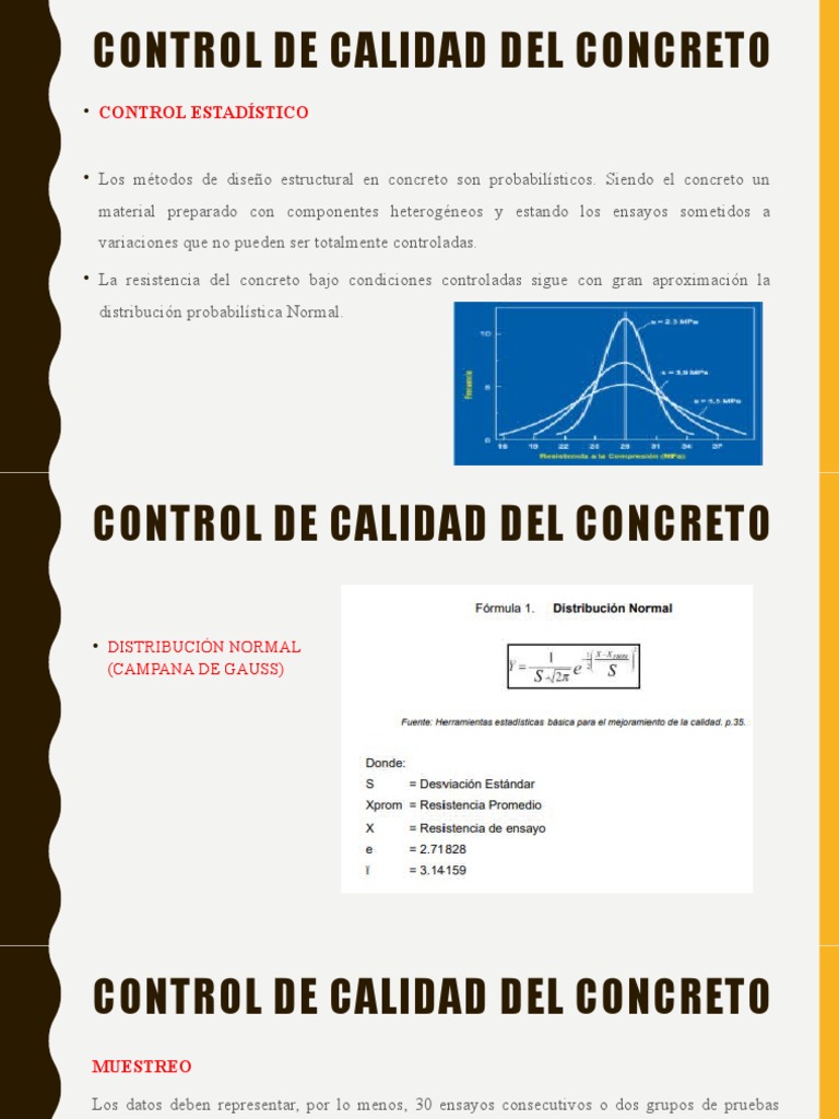Control de Calidad Del concreto-ESTADISTICA DE CONTROL | PDF