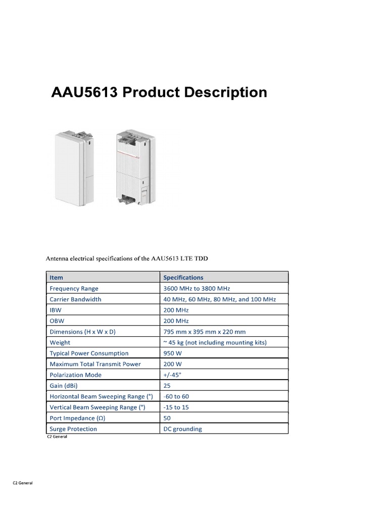 AAU5613 Product Description | PDF