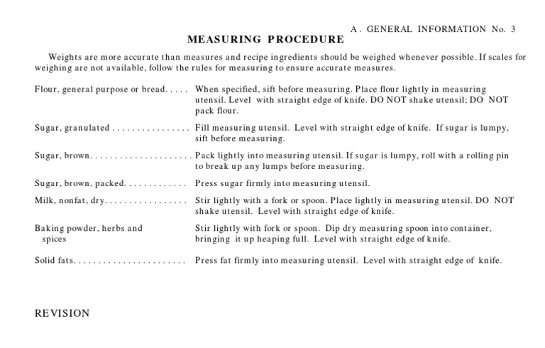 Measuring Procedure: Revision | PDF