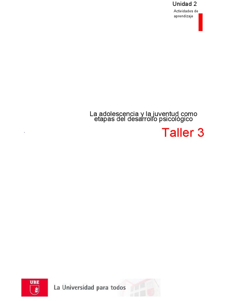 Taller 3. Unidad 2. Razonamiento | PDF