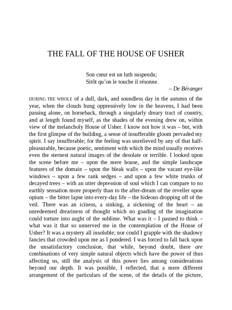 The Fall of The House of Usher | PDF