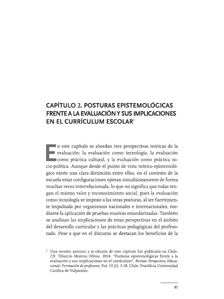 Posturas Epistemológicas Frente A La Evaluación y Sus Implicaciones en ...