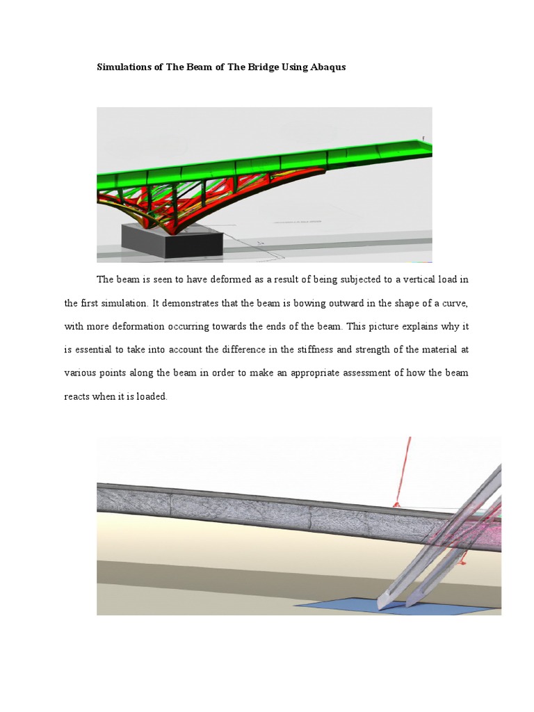 Simulations of The Beam of The Bridge Using Abaqus | PDF | Beam ...