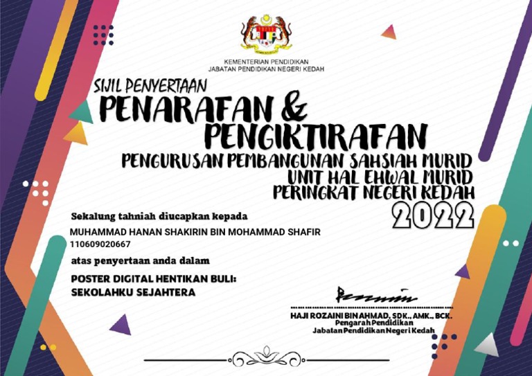 Sijil Poster 1 | PDF