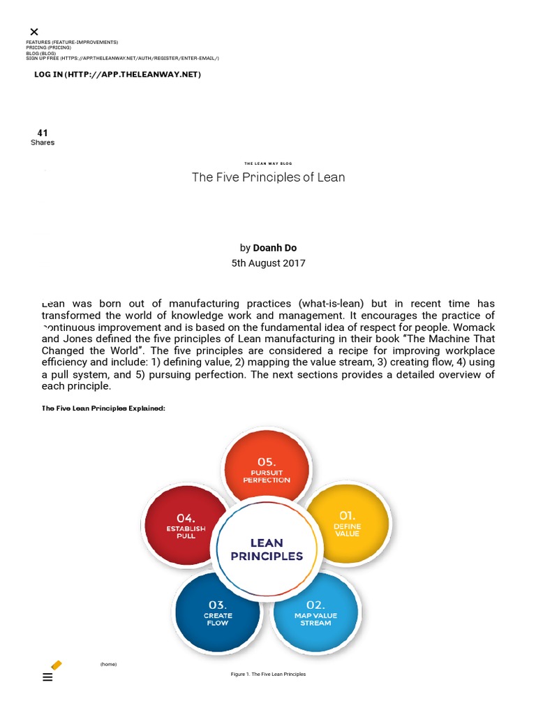 The Five Principles of Lean | PDF | Lean Manufacturing | Production And ...