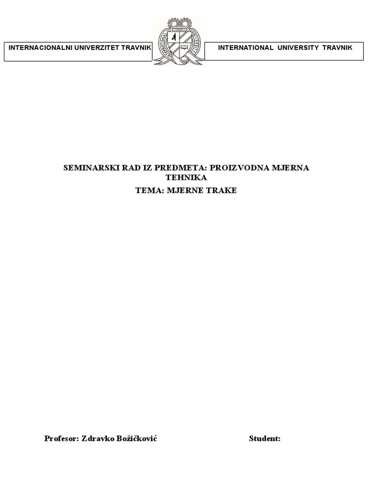 Proizvodna Mjerna Tehn | PDF