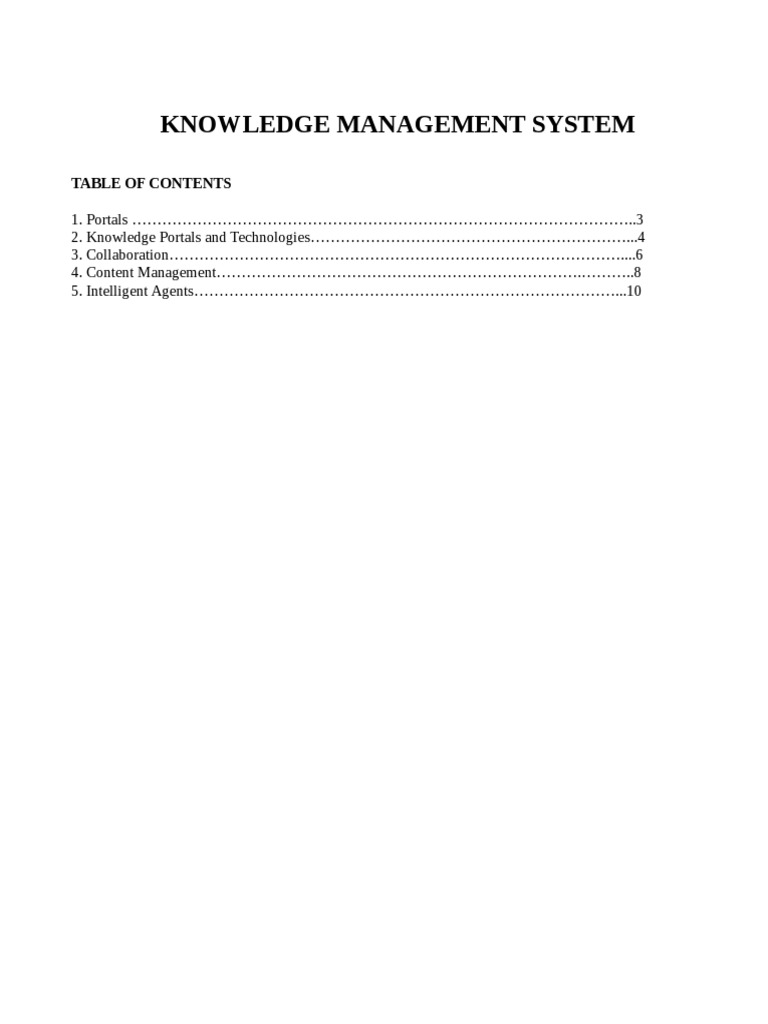 Knowledge Management System | PDF | Content Management | Knowledge Management