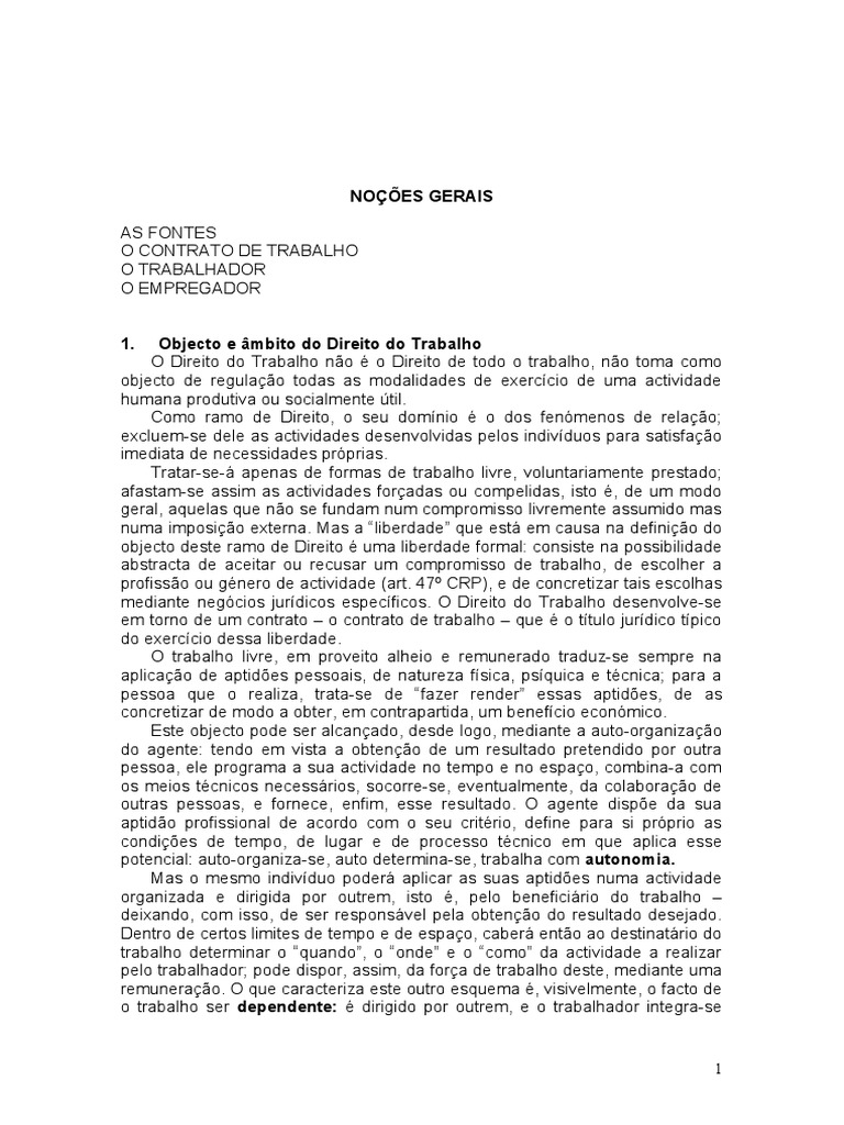 Direito Do Trabalho | PDF | Constituição | Lei Trabalhista
