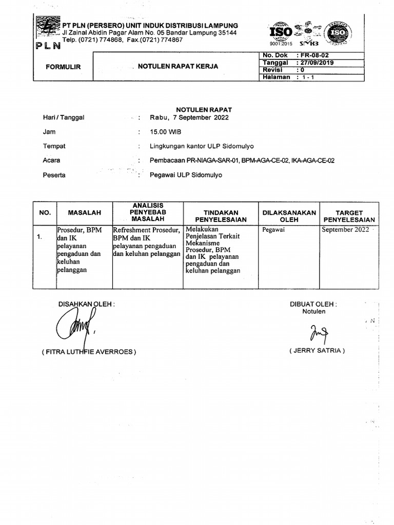 Notulen 07 Sep 2022 | PDF