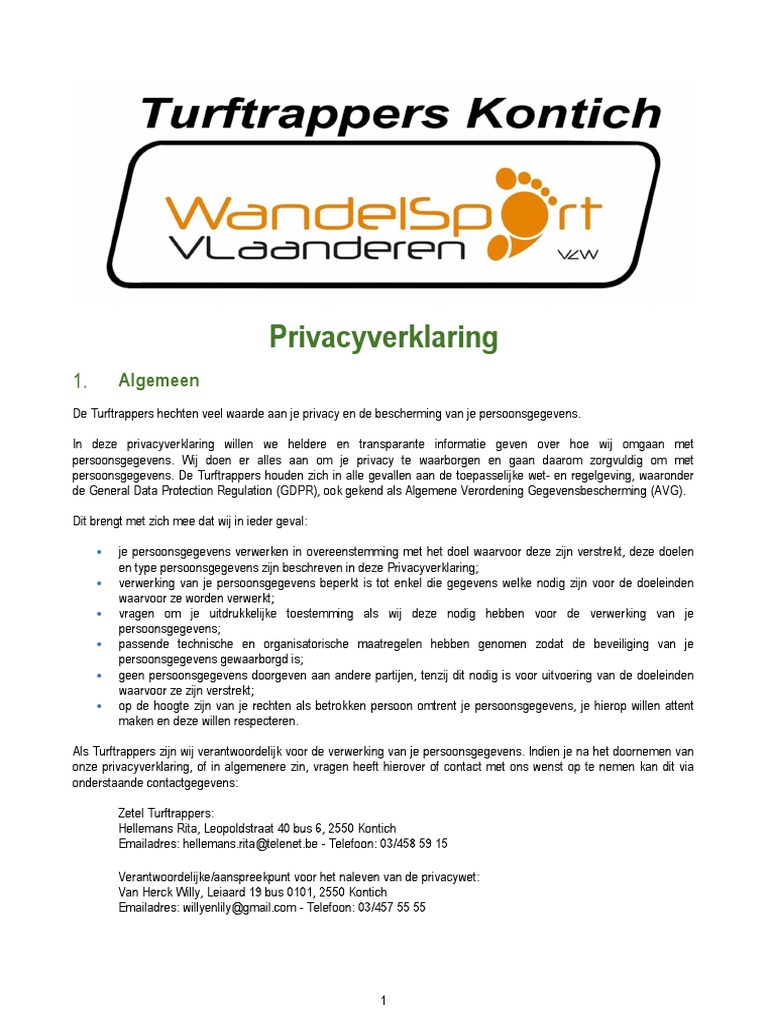 Privacy Verklaring PDF | PDF