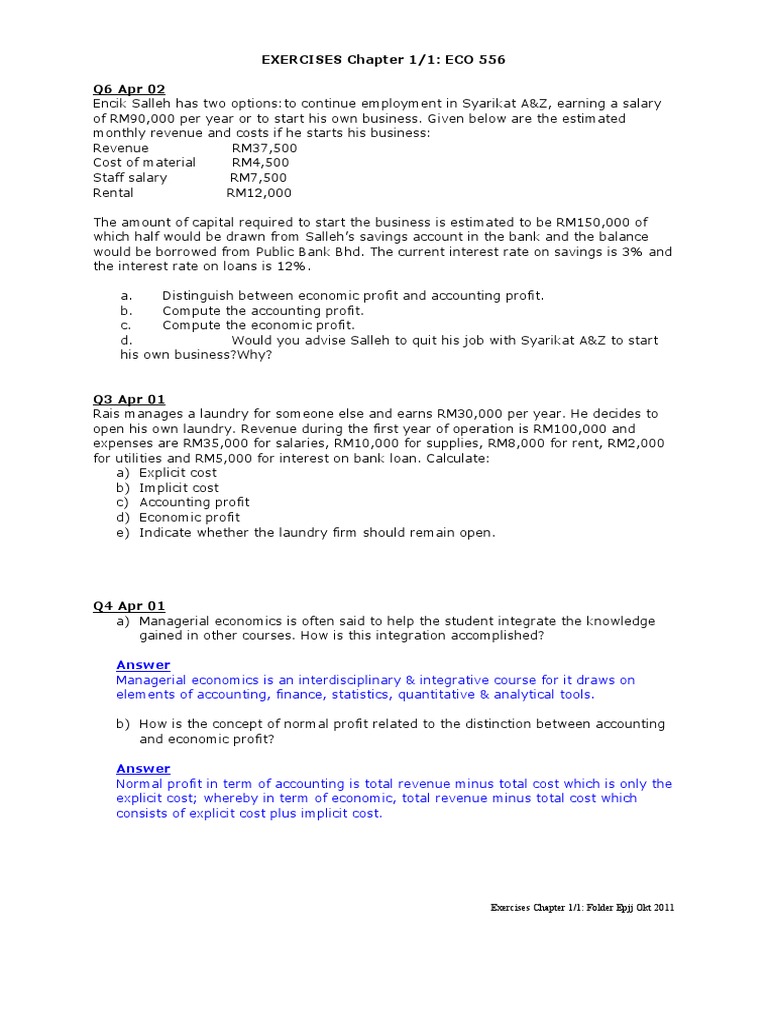 Economic vs. Accounting Profit Analysis | PDF | Career & Growth | Business
