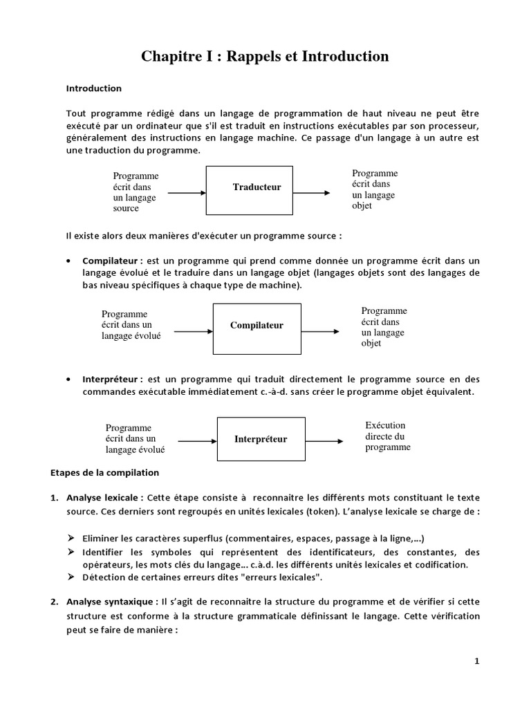 Cours Compilation 2 | PDF | Programmation | Programme informatique