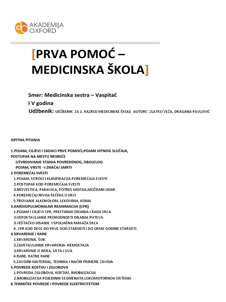4 Prva Pomoc | PDF