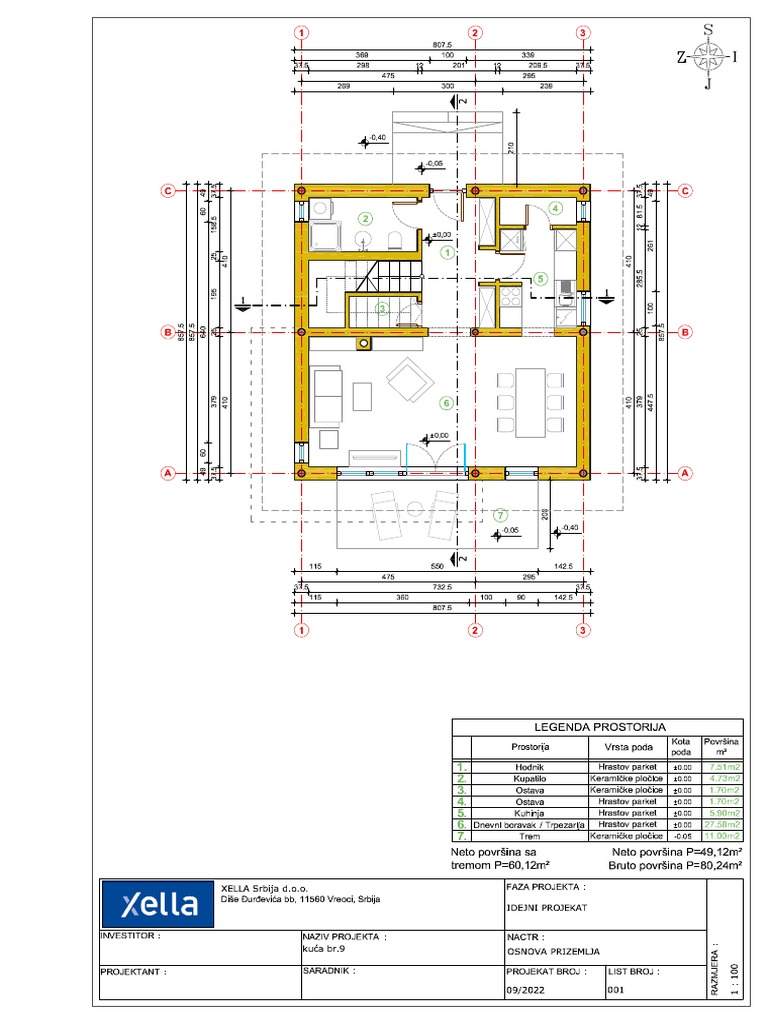 Idejni Projekat Kuce br.9 | PDF