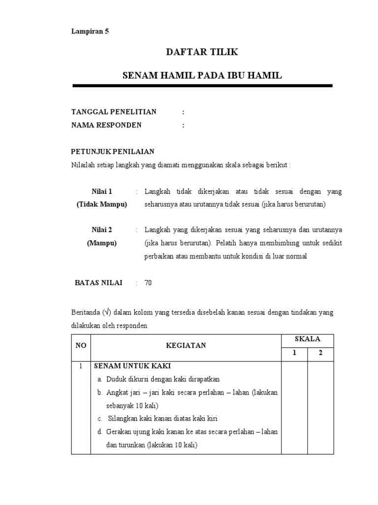 Daftar Tilik | PDF