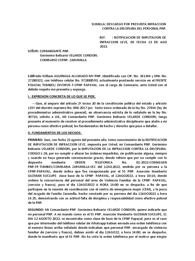 Descargo de Notificacion | PDF
