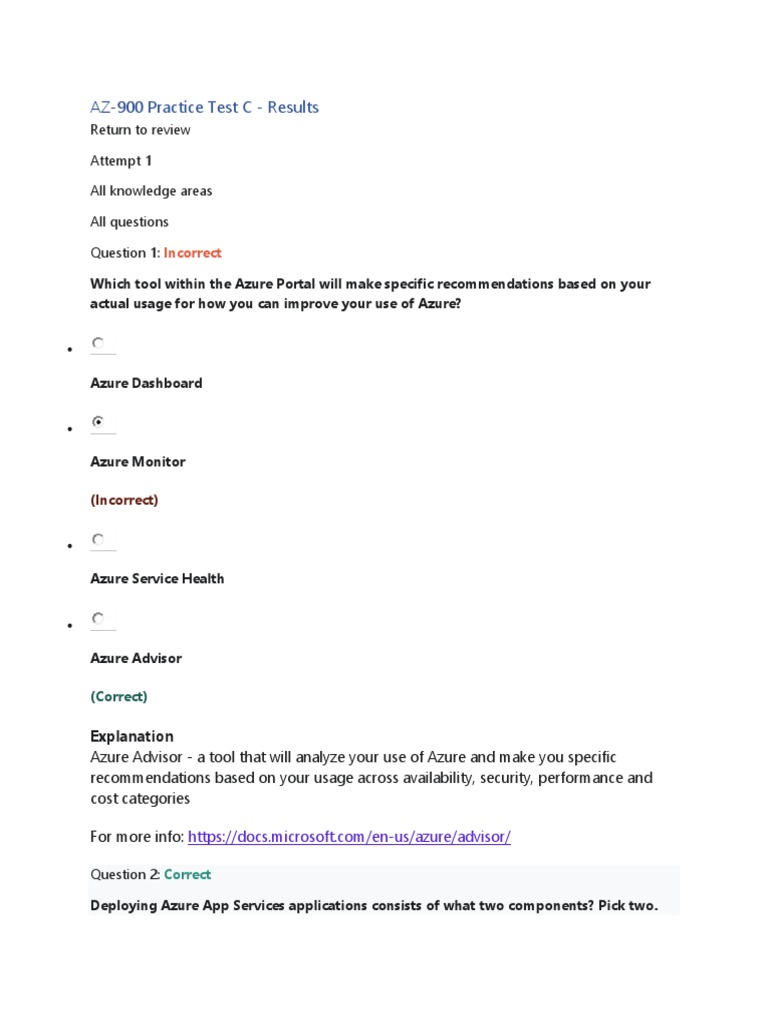 Practice Test 5 | PDF | Cloud Computing | Microsoft Azure