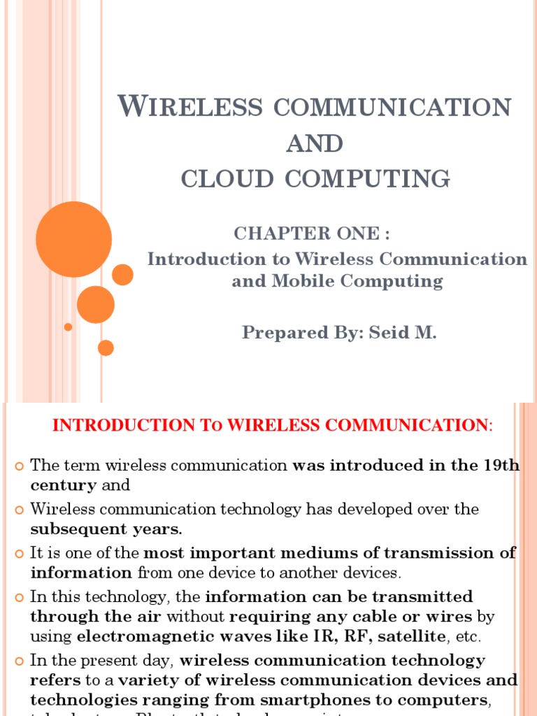 Chapter 1 | Download Free PDF | Radio | Wireless