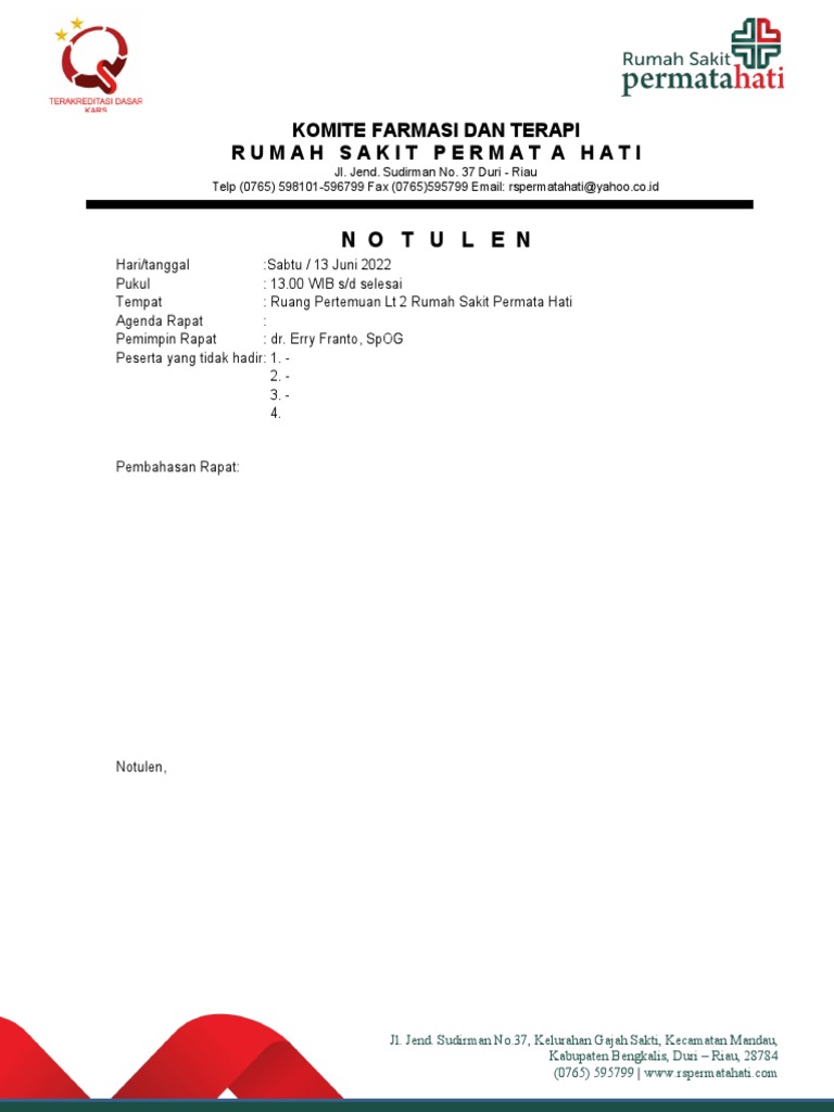 Notulen Rapat KFT | PDF