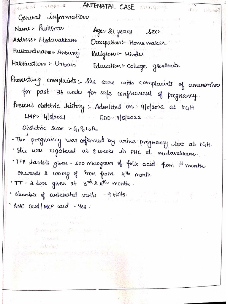 CM Case Sheet | PDF