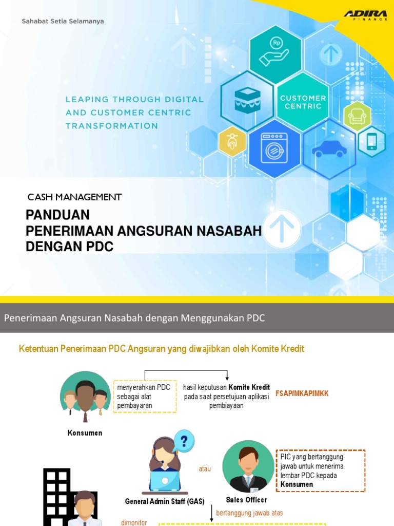 CASH MANAGEMENT - Panduan Penerimaan Angsuran Via PDC | PDF