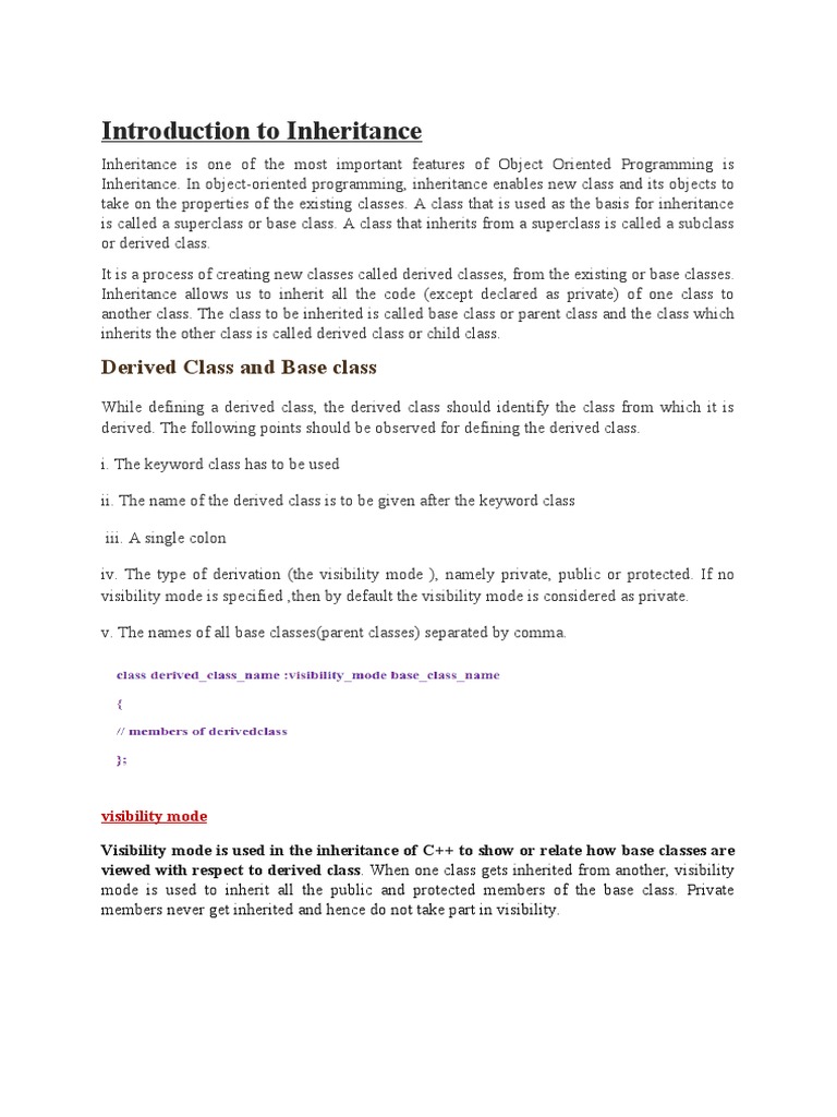 Module 4 | Download Free PDF | Class (Computer Programming) | Inheritance (Object Oriented ...