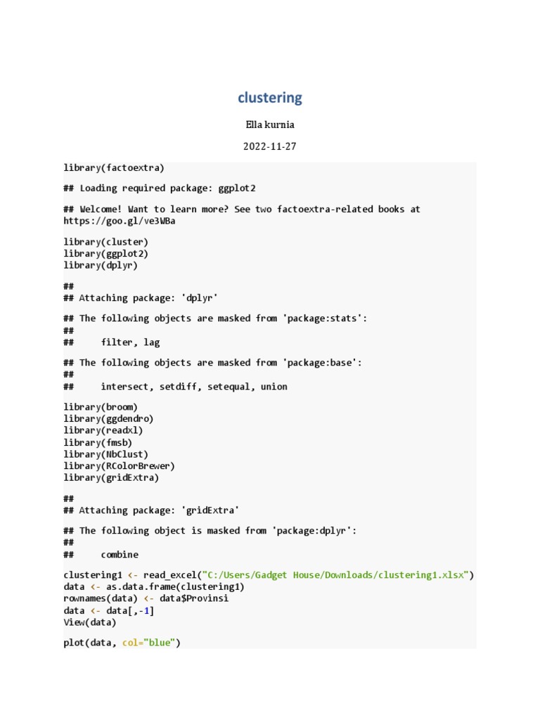 Coba Coba Clustering | PDF | Cluster Analysis | Algorithms