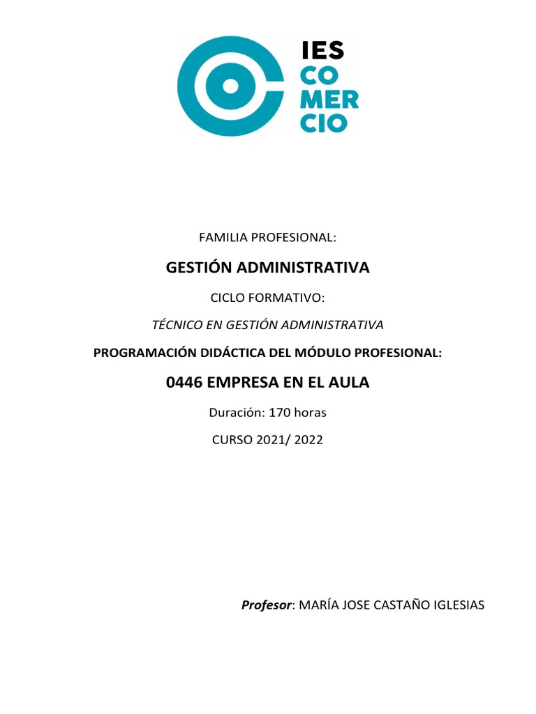 0446 Programación Empresa en El Aula | PDF | Evaluación | Aprendizaje