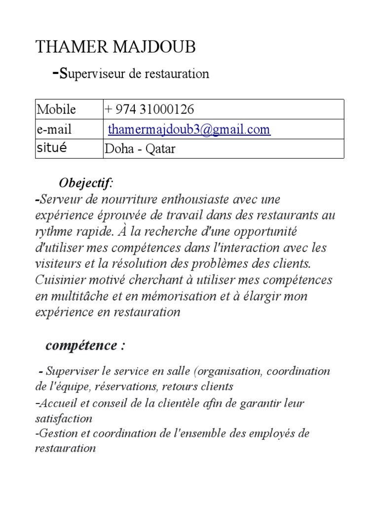 Mon CV | PDF