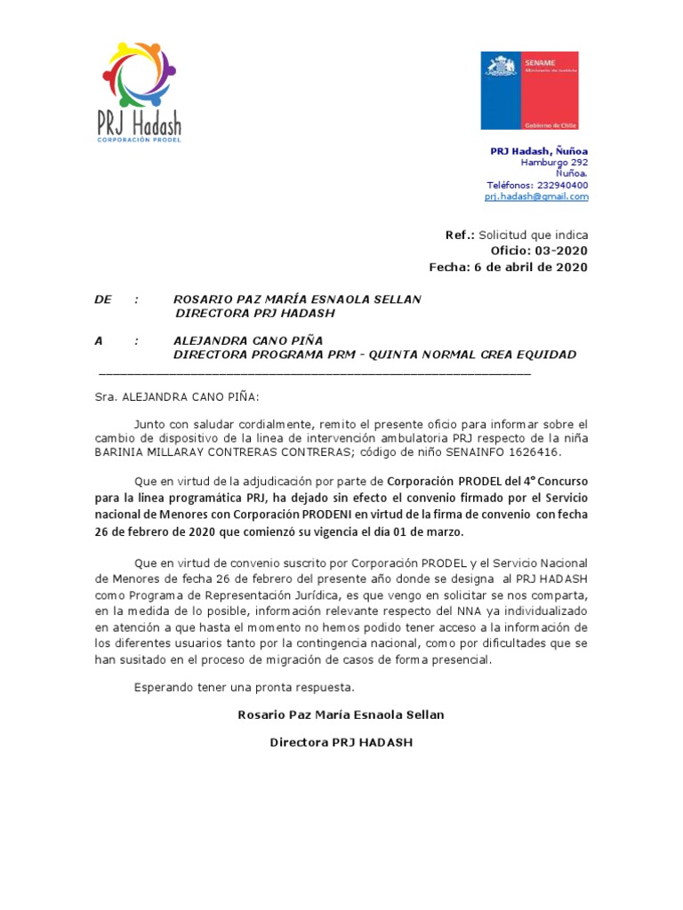 3.-Of. Solic. Antec. PRM Quinta Normal Crea Equidad - Barinia Contreras ...