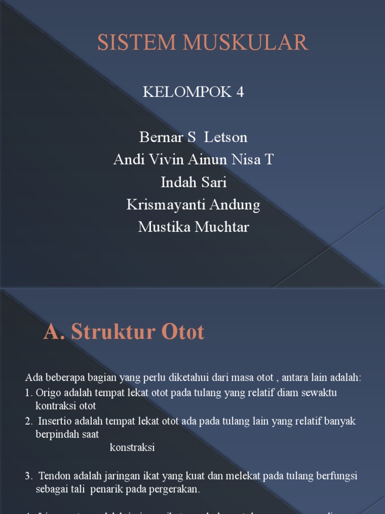 Sistem Muskular PPT Kelompok 4 | PDF | Sains & Matematika